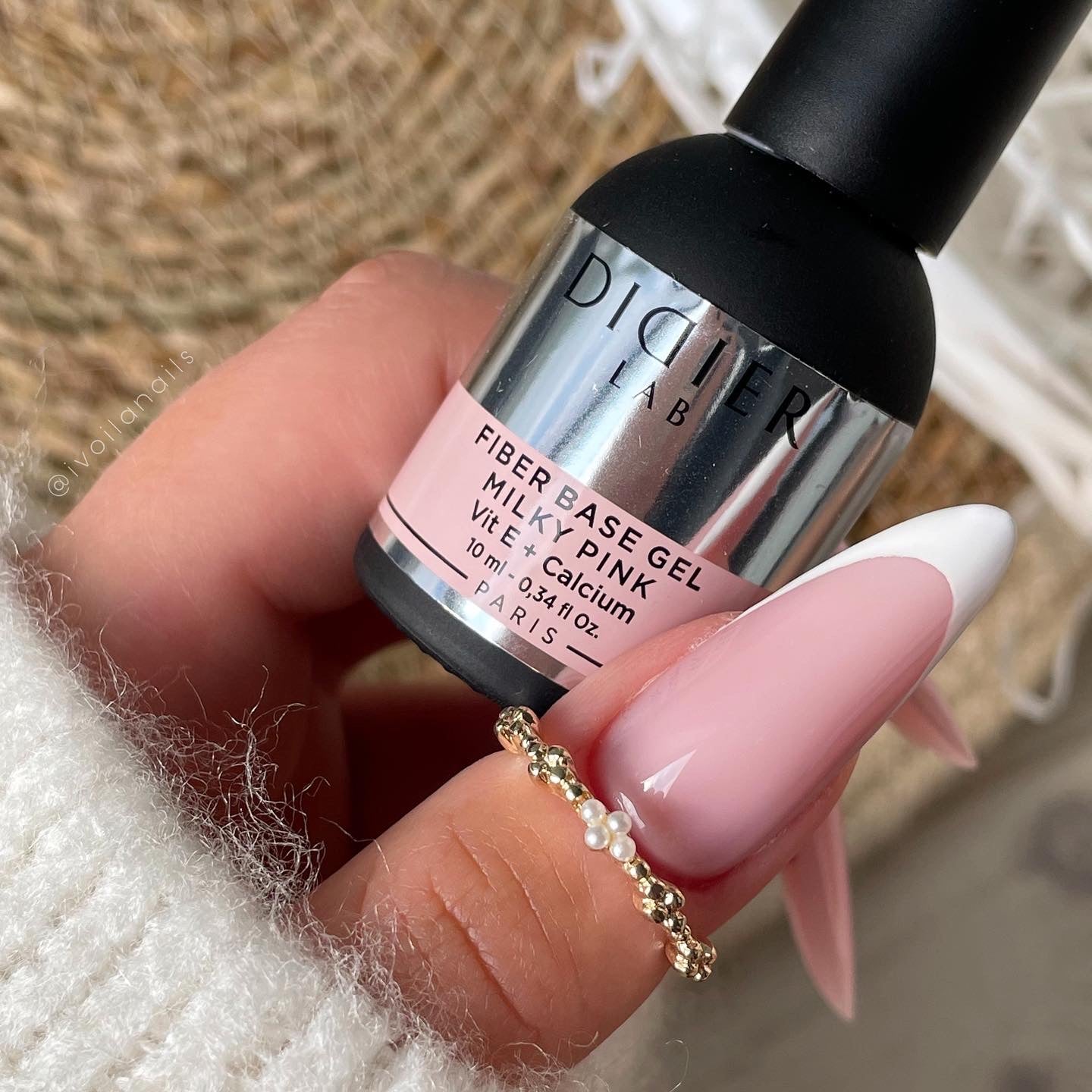 Regenerująca baza do hybryd i żeli Smart Fiber Base "Didier Lab", Milk